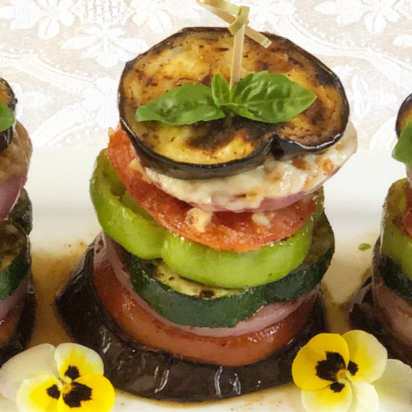 Grilled Mediterranean Vegetable Stacks – Leave it to Bubbe